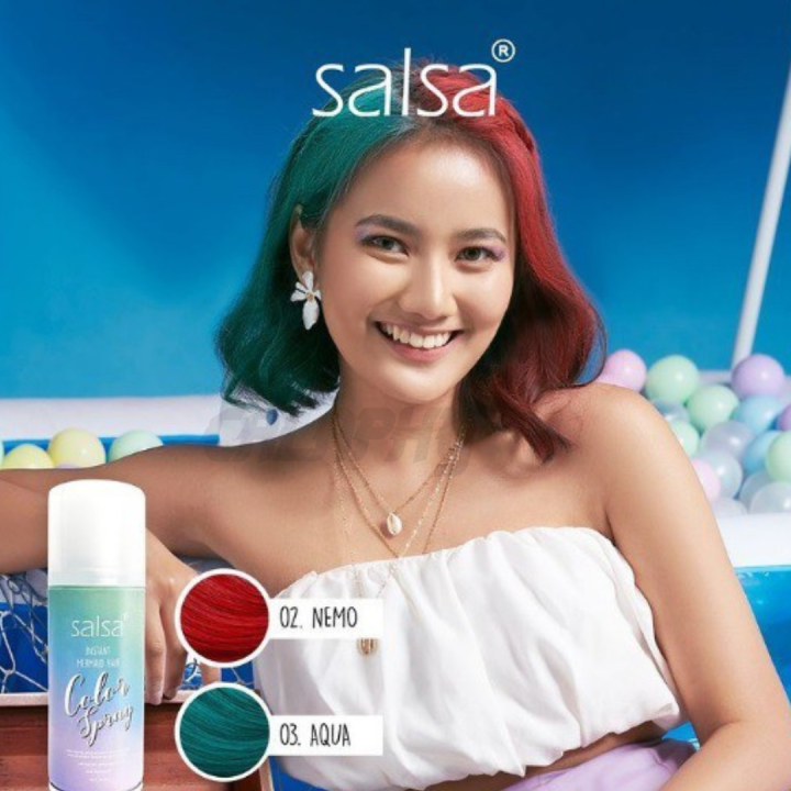 CALAPHY - Cat Pewarna Rambut Salsa Instant Mermaid Hair Color Spray ...