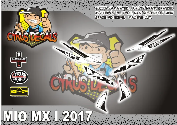 Mio mxi 125 stock decals | Lazada PH