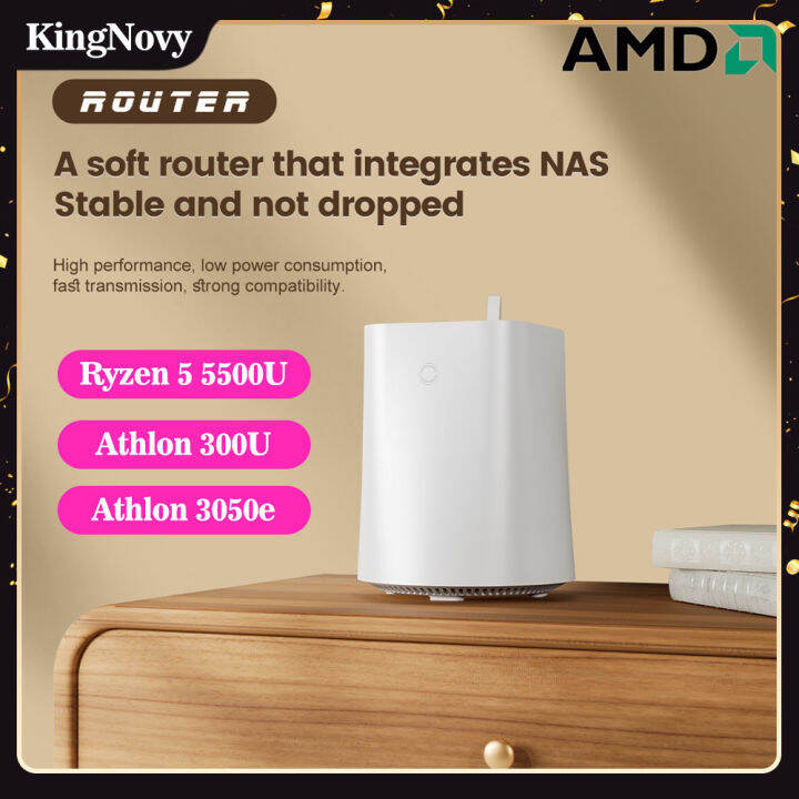 จัดส่งฟรี NAS 2-Bay Disk Station AMD Ryzen 5 5500U 300U 4x GbE Nics ...