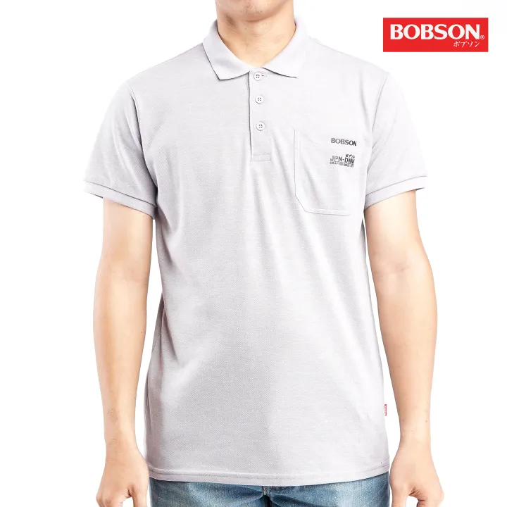 Bobson Mens Basic Collared Slim Fit 101604 (Gray) | Lazada PH