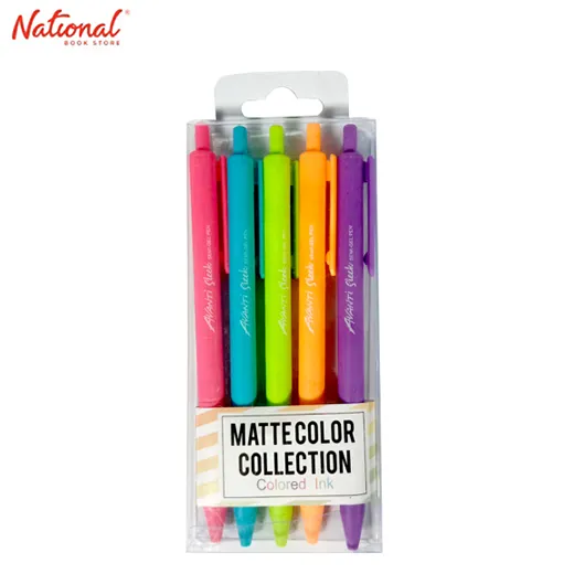 Avanti Sleek Ballpoint Pens Matte Color Collection Gift Set 5S ...