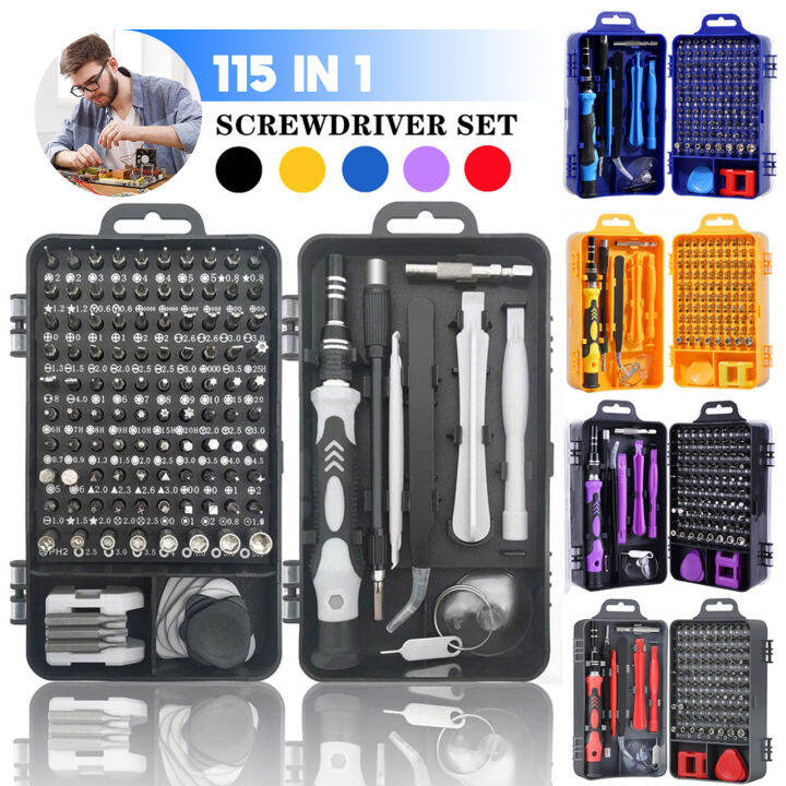 Obeng HP Full Set 115 in 1 Multifungsi - 115 in 1 Screwdriver Set Reparasi Smartphone Laptop ...