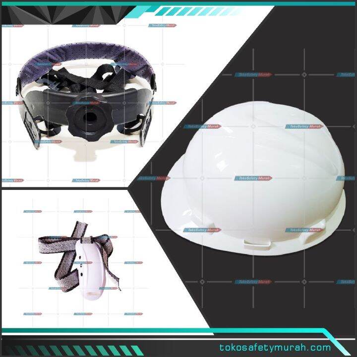 Helm Safety Proyek VIVA Putih + Fastrack Tipe 2 | Lazada Indonesia