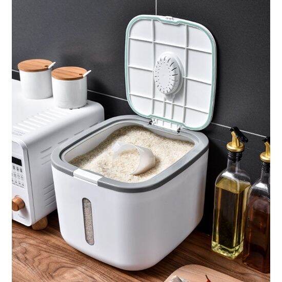 home_sick กล่องใส่ข้าวสาร ถังข้าวสาร ถังเก็บข้าว แถมฟรีที่ตวงข้าว รุ่น MT 162-166 | Lazada.co.th