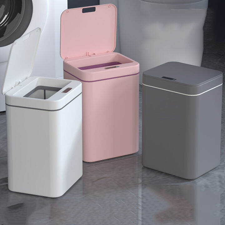 Smart Sensor Garbage Bin Kitchen Bathroom Toilet Trash Can Automatic ...