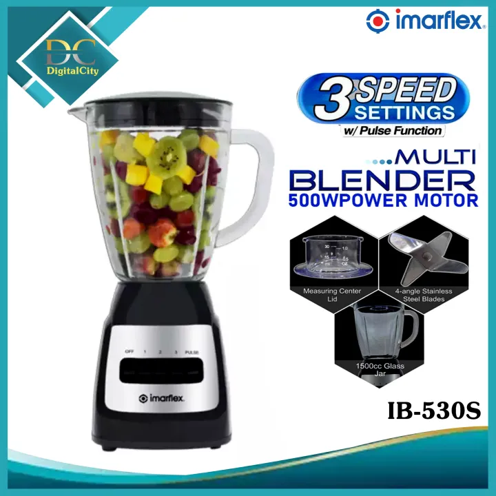 Imarflex IB-530S 1500cc 500W Multi-blender (Black) | Lazada PH