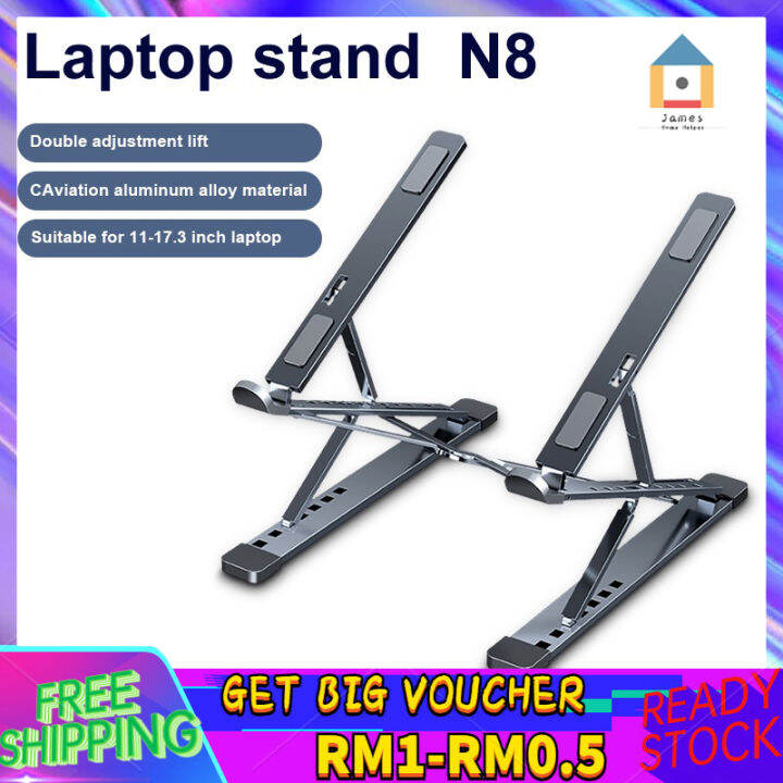 【Malaysia Spot Sale】N8 Laptop Stand Portable Hands-Free Aluminum Alloy ...
