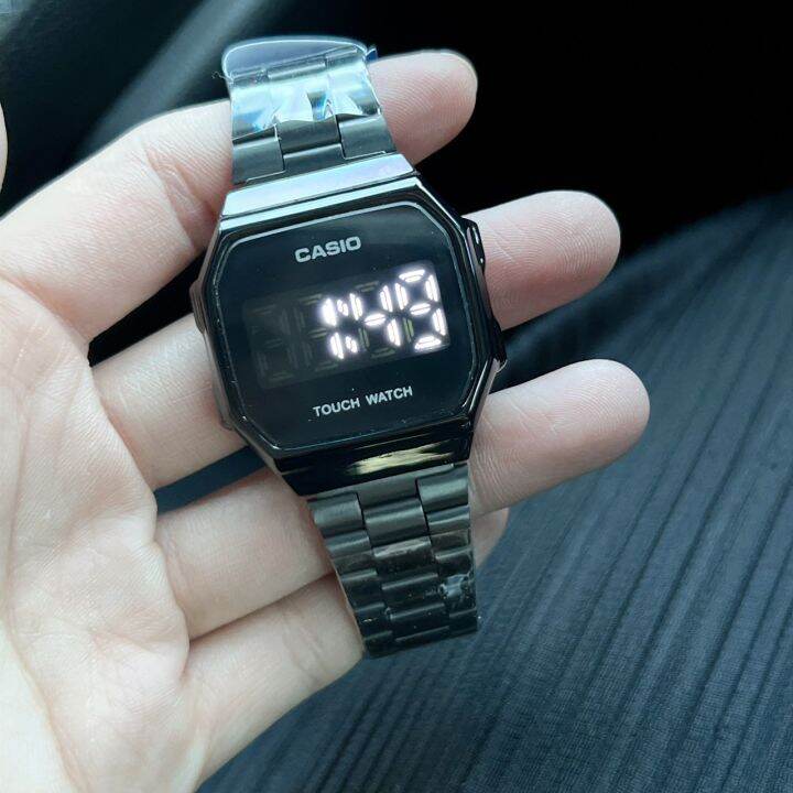 Watchtime นาฬิกาข้อมือคาสิโอ้ LED สายเลท หน้าปัดขนาด 35 มม. พร้อมกล่อง ...