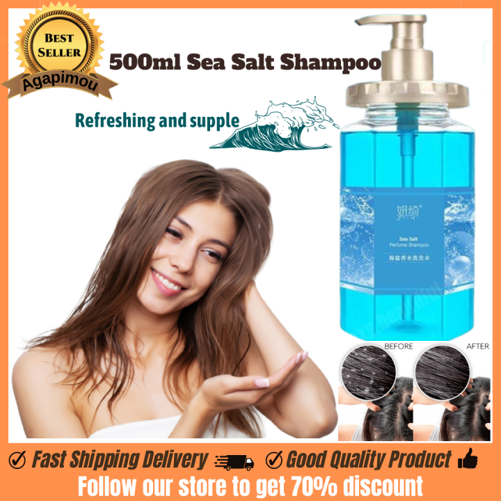 LIFUSHA 500ml Sea Salt Shampoo Anti Dandruff Shampoo Psoriasis Shampoo For Scalp Itching Oil ...