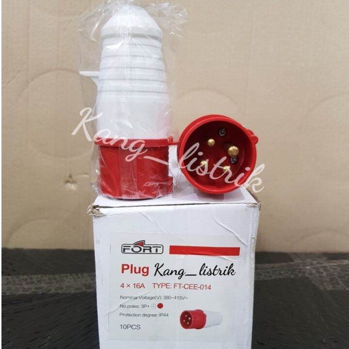 Industrial Plug / Plug Mounting / Steker Plug IP44 014 4 Pin 16A Fort ...