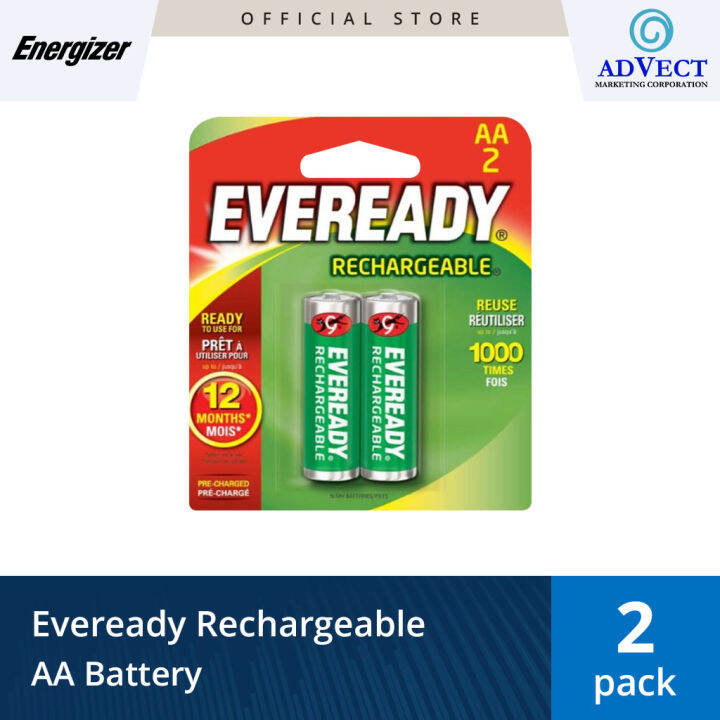 Eveready (RE15BP2) AA Battery NiMH 1300mAh Blister Pack 2pcs | Lazada PH