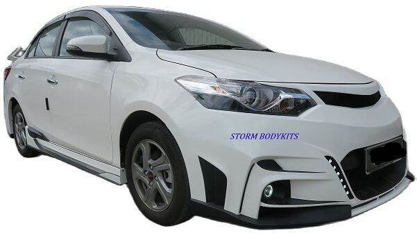 Toyota Vios 2014 - 2018 ( Tommy Kaira ) Side Skirt - 𝐍𝐎 𝐏𝐀𝐈𝐍𝐓 - FRP ...