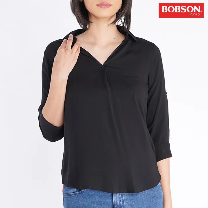 Bobson Ladies' Basic Woven Regular Fit 80584 (Black) | Lazada PH