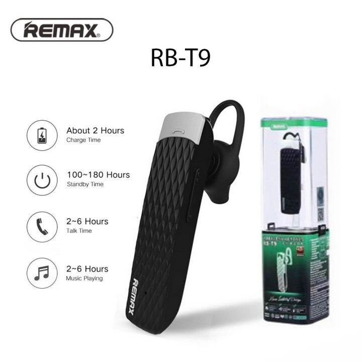 Original Remax HD Voice T9 Bluetooth Earphone Headset - RB-T9 | Lazada