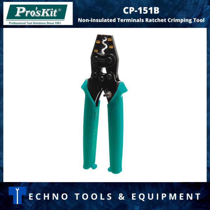 PRO'SKIT CP-151B 176mm Non-Insulated Terminals Ratchet Crimping Tool ...