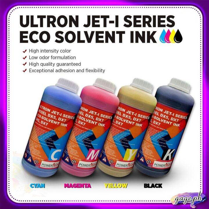 Ultron Eco Solvent Ink for EPSON DX5 / DX7 Printhead (1000ML) | Lazada PH