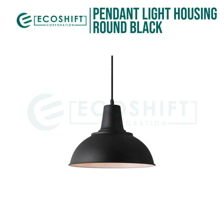 Ecoshift Industrial Pendant Light Housing Round Black | Lazada PH