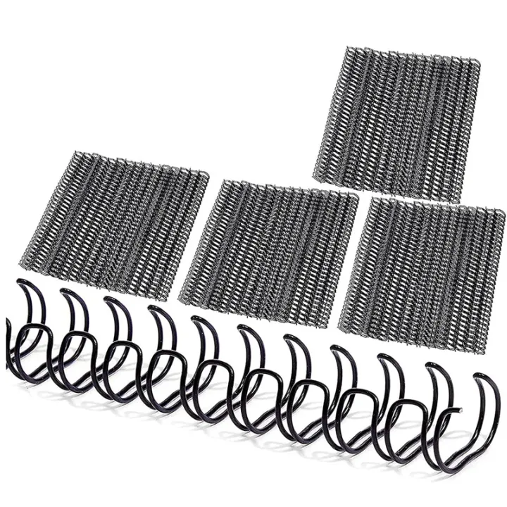 100 Pcs Twin Loop Wire Binding Double Loop Wire Binding Rings Wire Cinch 3/8 In, 3:1 Pitch 32 ...