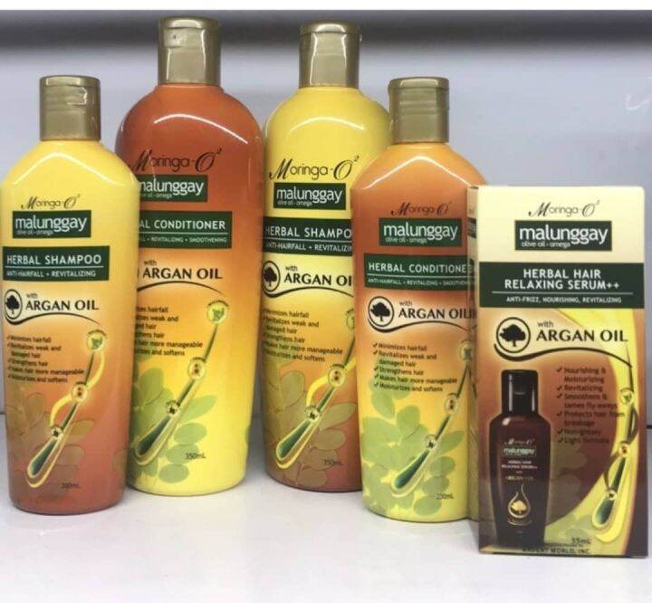 MORINGA-O2 MALUNGGAY W/ ARGAN OIL HERBAL (shampoo/conditioner/hair ...