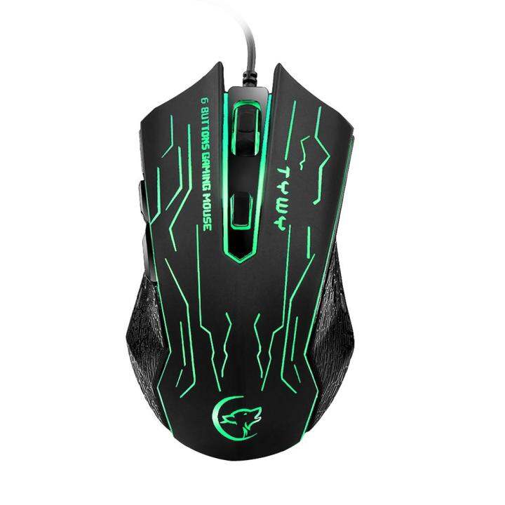 G820 Wired Gaming Mouse 7 Color Backlight 6 Button 3200 Optical DPI ...