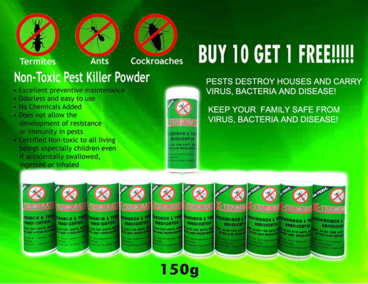 X-Terminator Cockroach, Termite and Ant Killer Powder BUY 10 get 1 FREE ...