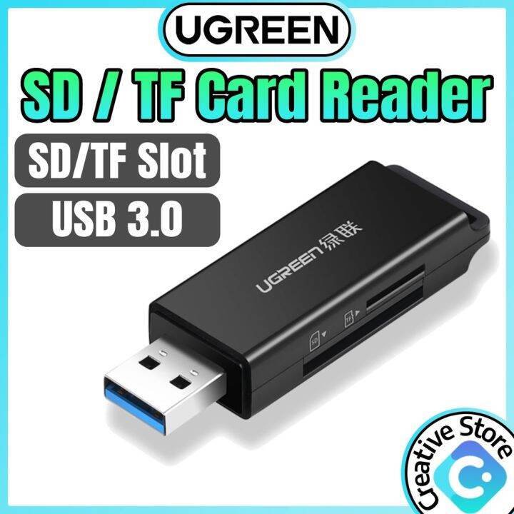 USB Card Reader Ugreen USB 3.0 Card Reader SD Reader TF Reader USB Converter Adapter | Lazada