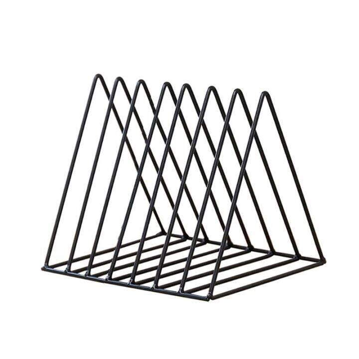 Metal Iron Storage LP Record Rack Triangle Shaped Book Magzine Holder ...