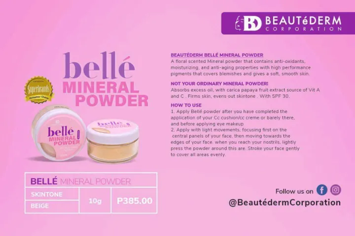 BEAUTéDERM Belle Mineral Powder | Lazada PH