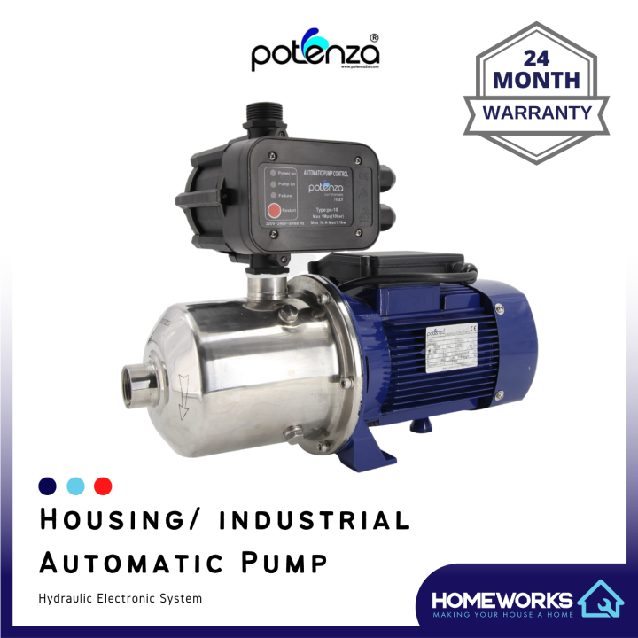 POTENZA 0.5/0.75/1HP ENERGY SAVING AUTOMATIC WATER BOOSTER PUMP BOOSTER ...