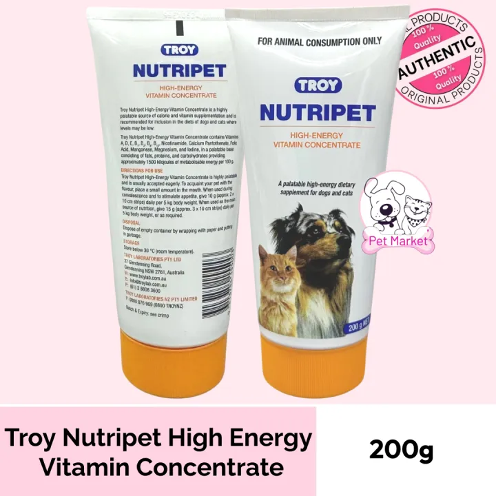 TROY NUTRIPET HIGH ENERGY VITAMINS CONCENTRATE 200G | Lazada PH