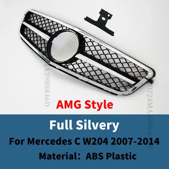 Front Grille Racing Bumper Grill For Mercedes W204 C Class C204 2012 ...