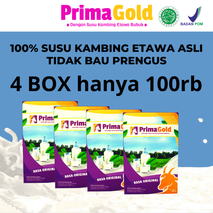4 BOX SUSU ETAWA PRIMA GOLD BUBUK ORIGINAL | Lazada Indonesia