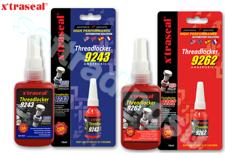 X'TRASEAL THREADLOCKER / BLUE RED THREADLOCKER / MEDIUM HIGH STRENGTH ...