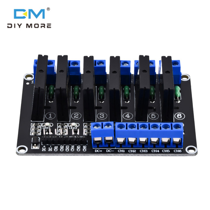 diymore 5V 2A 6 Channel Solid State Relay Module High Level Trigger DC ...