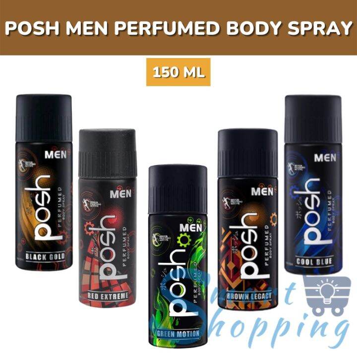 POSH MEN PERFUMED BODY SPRAY 150 ML / PARFUM PRIA / MINYAK WANGI ...