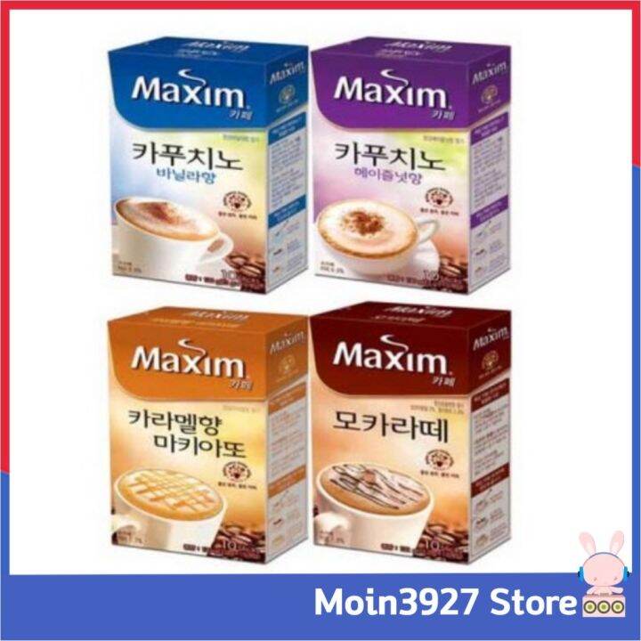 Maxim [Caramel Macchiato Latte Cappuccino Hazelnut Vanilla] Korean ...