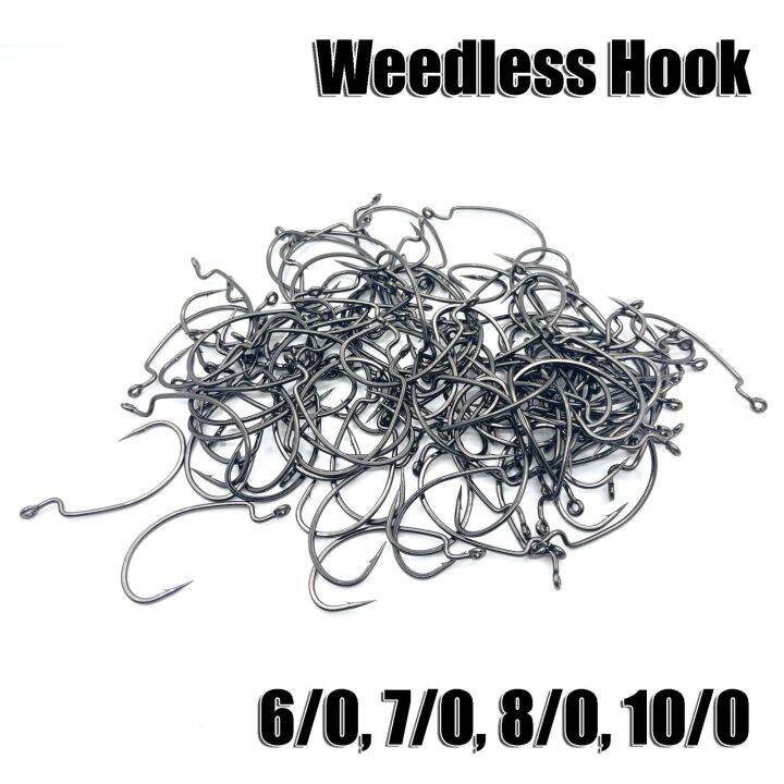 Anh Big Weedless Hook 6/0 7/0 8/0 10/0 Pancing Softplastic Matakail ...
