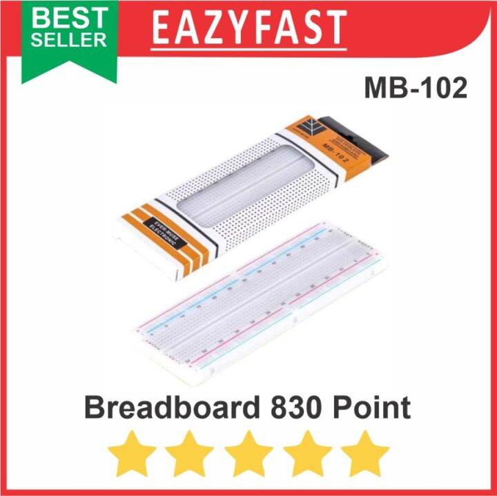 Breadboard 830 P Pin Point Lubang Arduino Bread Project Proto Board ...