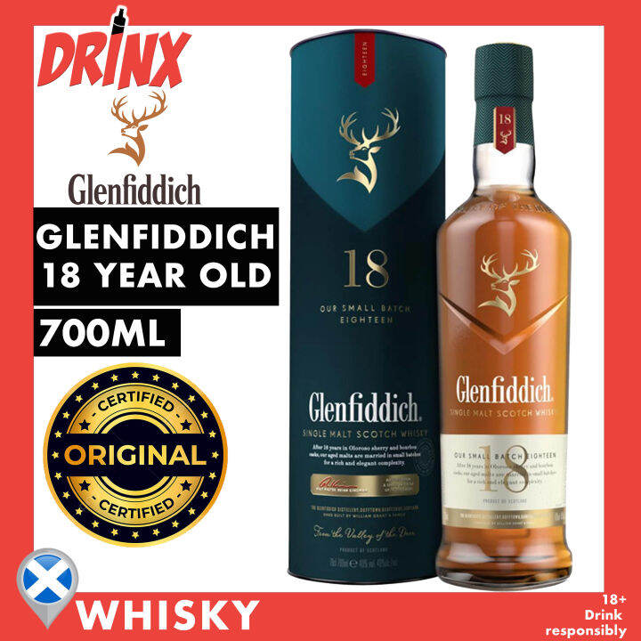 Glenfiddich Single Malt Scotch Whisky 18 Year Old 700ml | Lazada PH