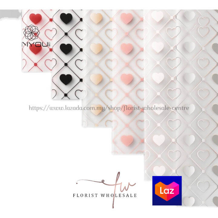 20 PCS JELLY LOVE FLOWER WRAPPING PAPER / WRAPPING SHEET / BOUQUET ...