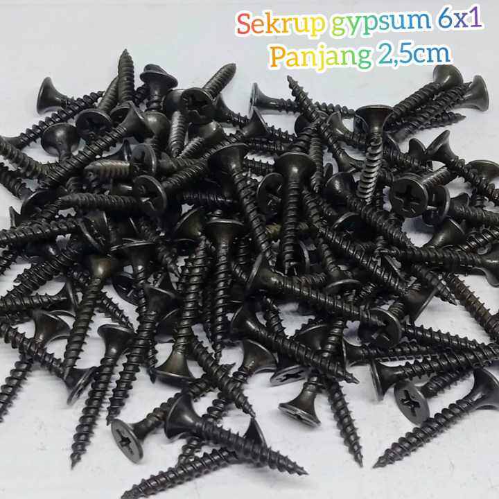 1 dus Skrup Gipsum isi 1000pcs panjang 2,5cm Sekrup Gypsum Skrup Kayu ...
