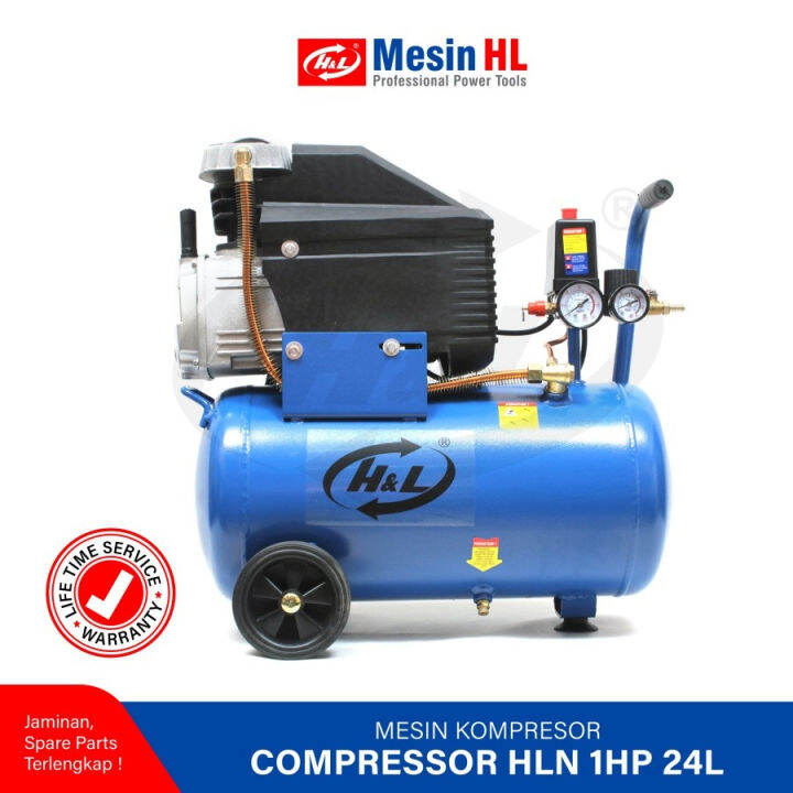 Kompresor Angin Portable 1 HP 24 LITER Mini Air Compressor N1HP24L HL ...