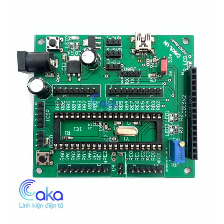 KIT PIC MINI, Kit ra chân PIC 16F877A/ 16F887/ 18F4550 | Lazada.vn