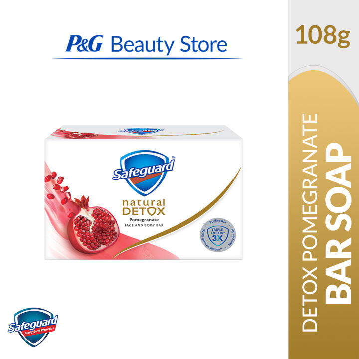 Safeguard Detox Face and Body Bar Pomegranate 108g | Lazada PH