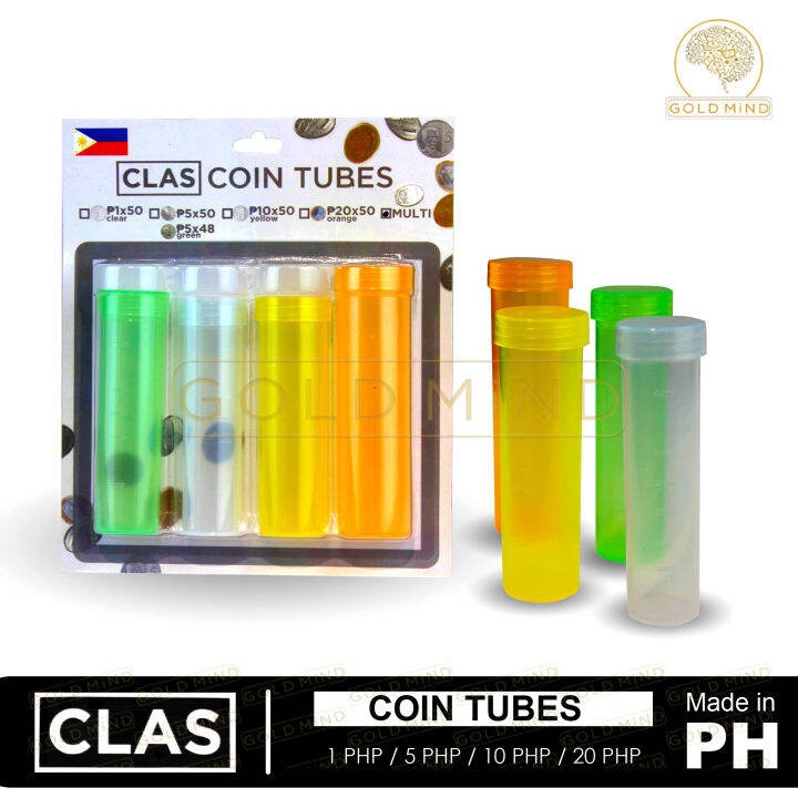 Class Coin Tubes / Coin Organizer / Coin Sorting (Random Color) Lagayan ...