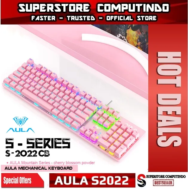 Keyboard Gaming Mechanical AULA S-2022 PINK RGB-AULA S2022 | Lazada ...