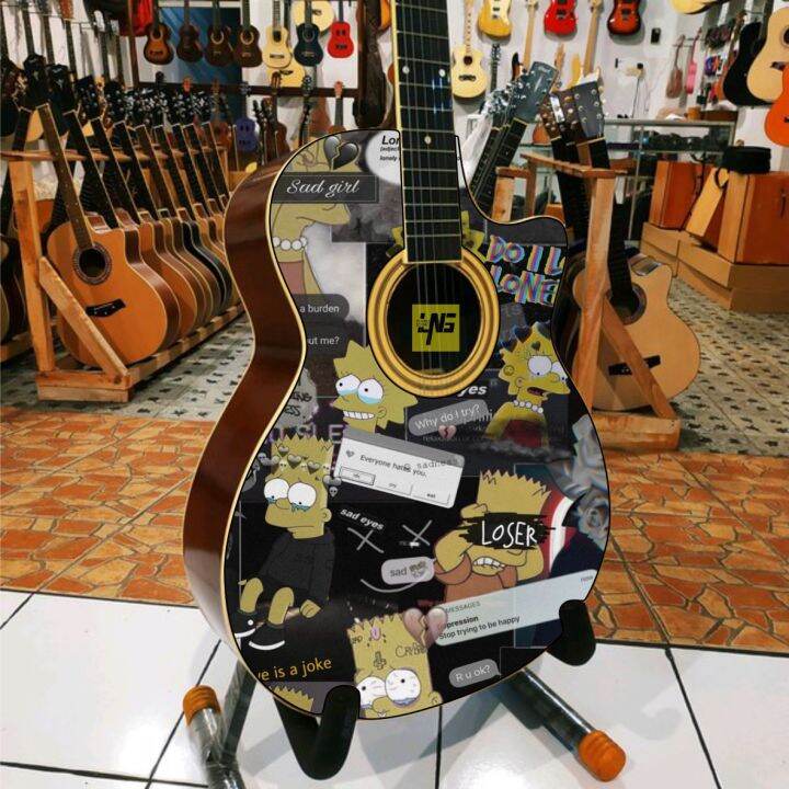 Sticker Aesthetic Sticker GITAR Stiker Lucu // AESTHETIC CASE Garskin ...