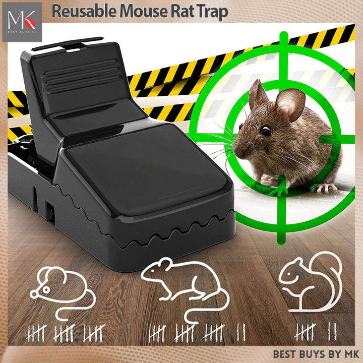 Mouse Rat Traps High Sensitive Snap Big Mechanical Mouse Trap Washable ...