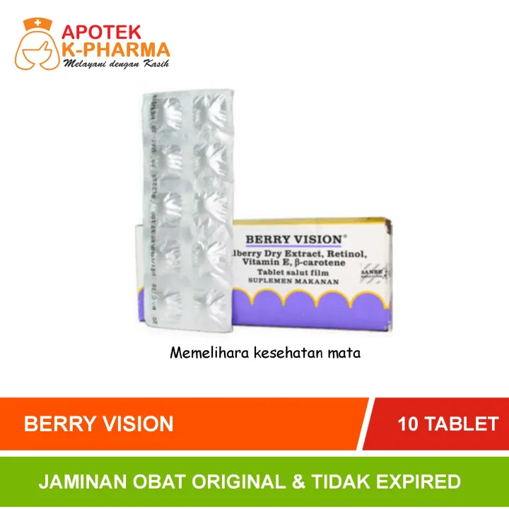 Berry Vision Strip Isi 10 Tablet Obat Original Sanbe | Lazada Indonesia