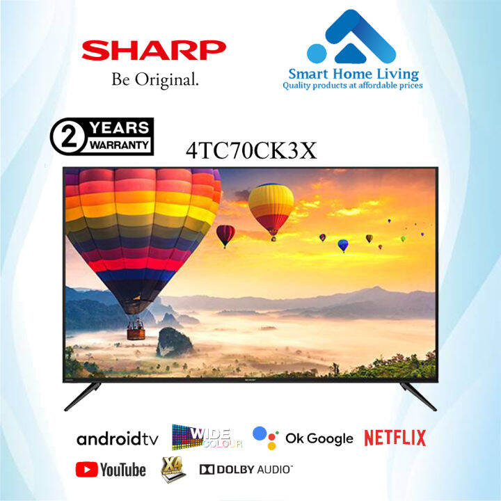 Sharp AQUOS 70 Inch 4K UHD Android TV - 4TC70CK3X | Lazada
